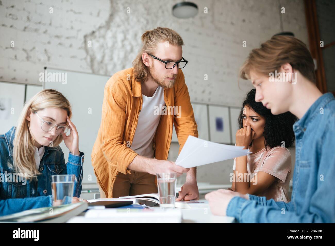 Angry teacher students hi-res stock photography and images - Alamy