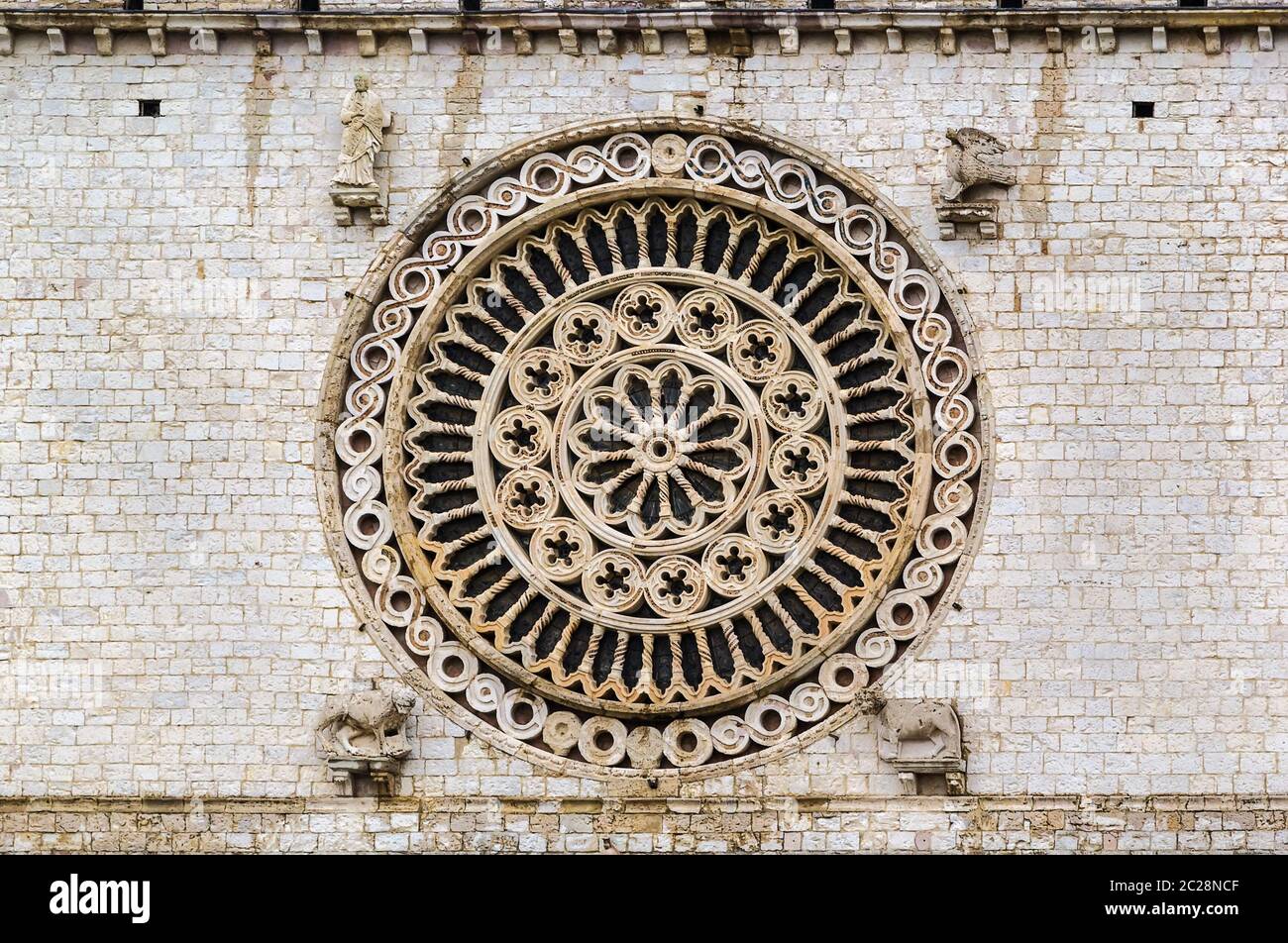 Rose window of the basilica of st francis hi-res stock photography and ...