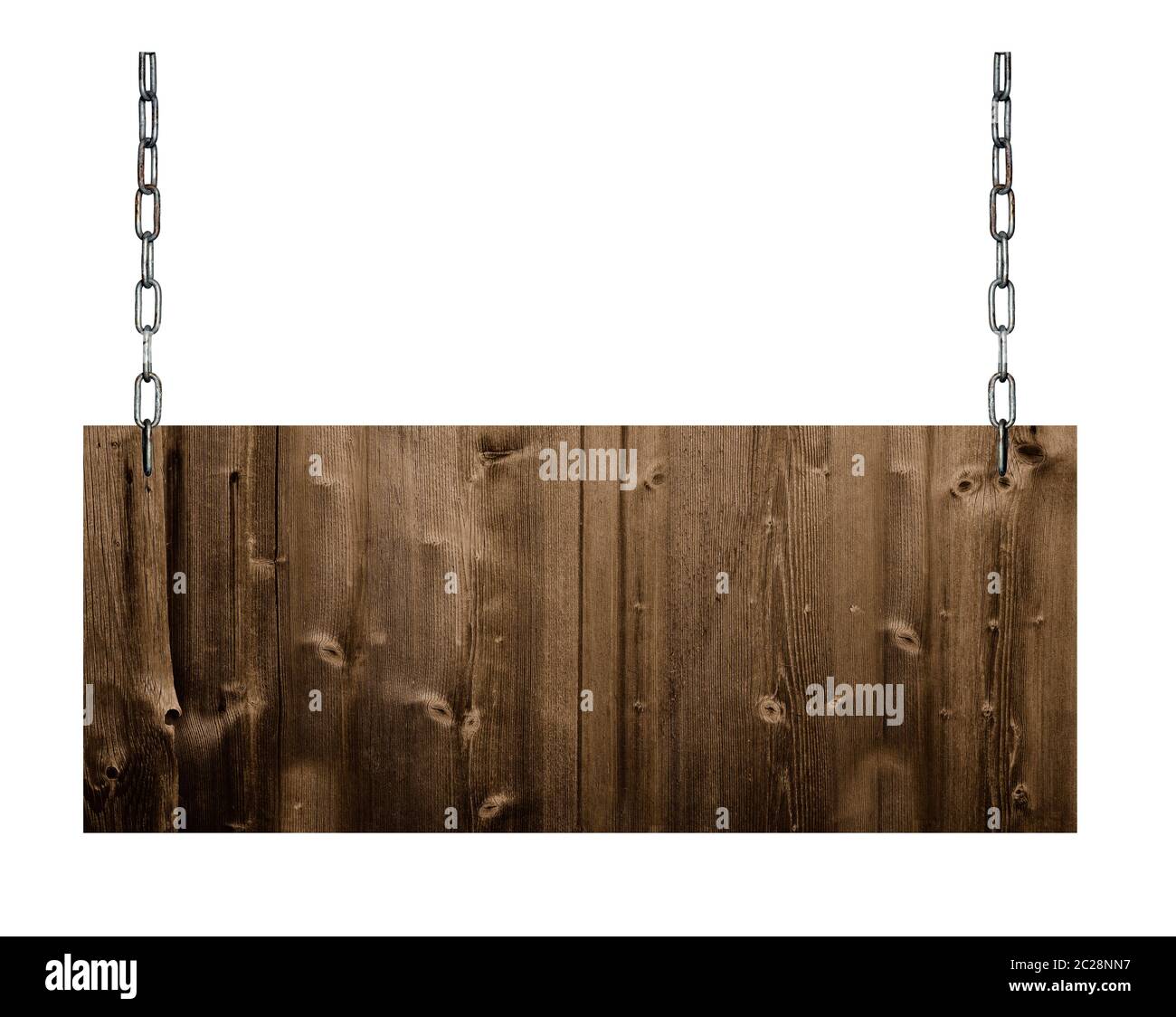 Old wooden sign chains on hi-res stock photography and images - Alamy