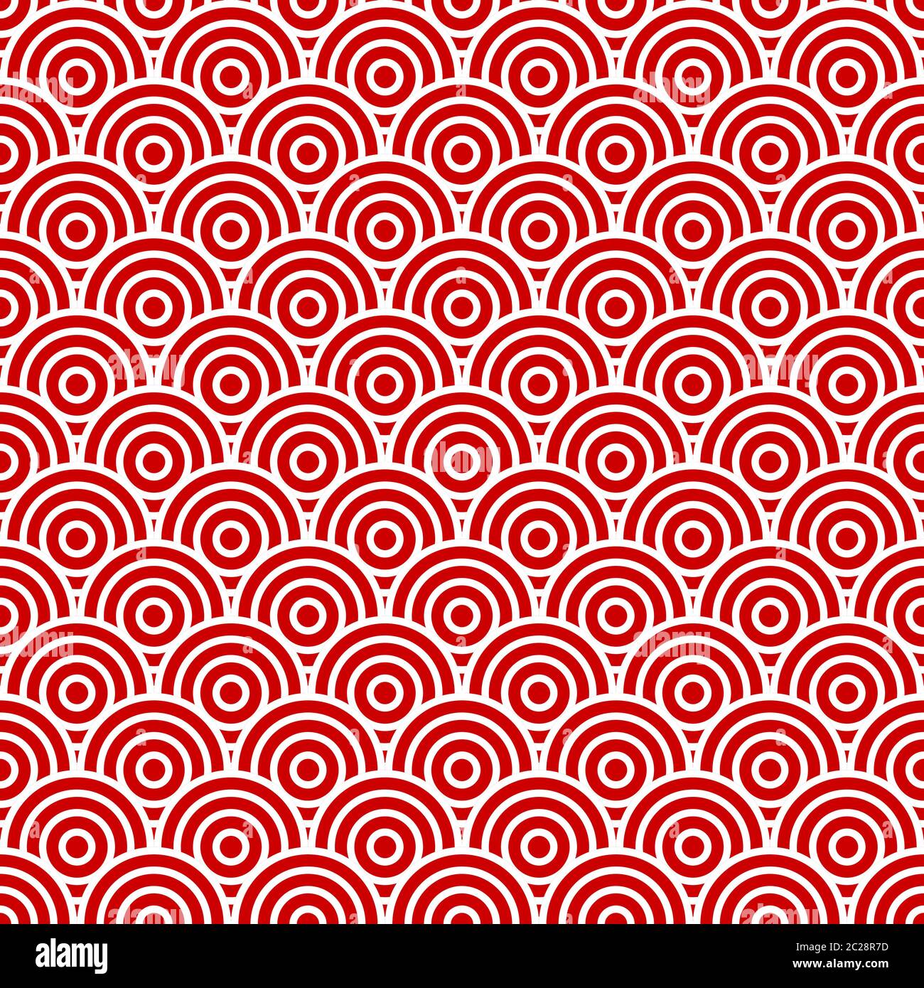 Seamless geometric abstract red and white pattern with targets. Vector ...