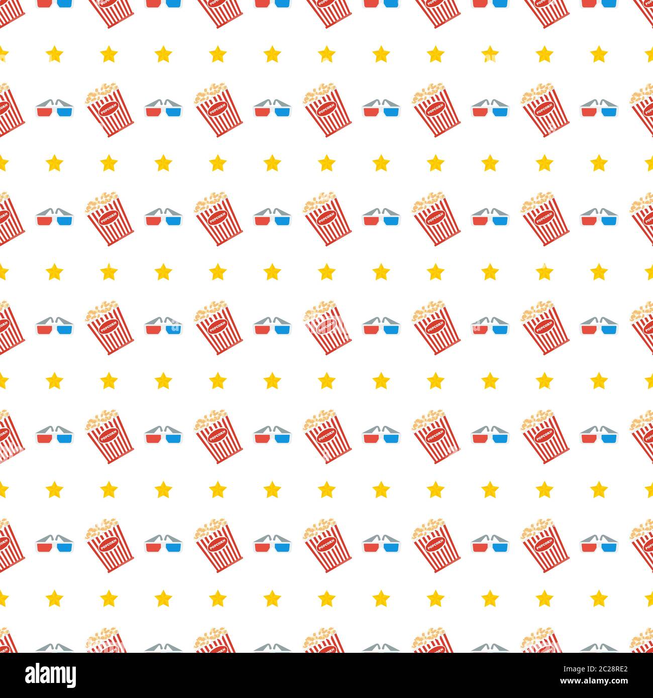 Cinema seamless pattern. Wallpaper with movie camera and direcor chair ...