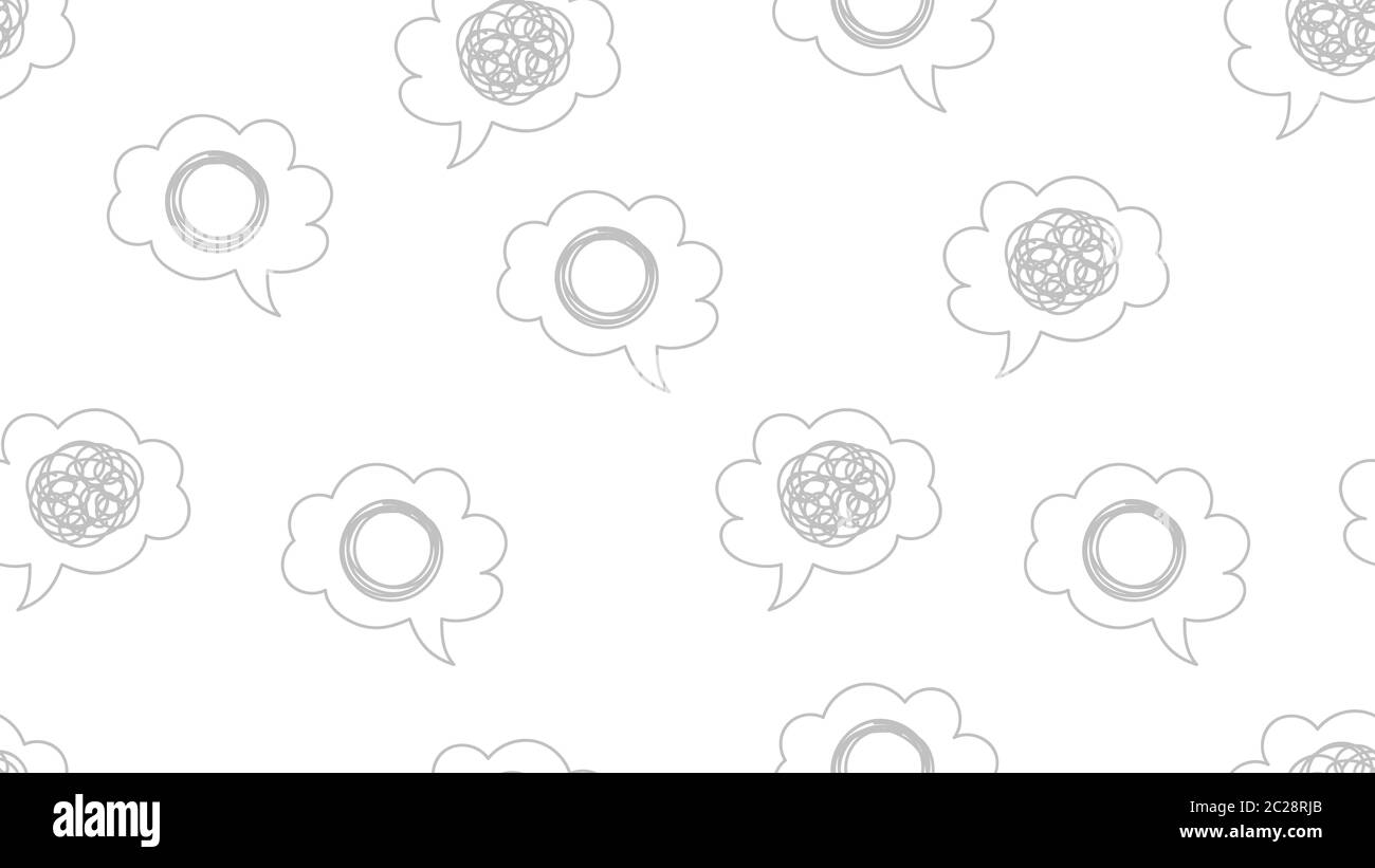 Mindmap background, psychology seamless pattern, coaching banner. Mind ...