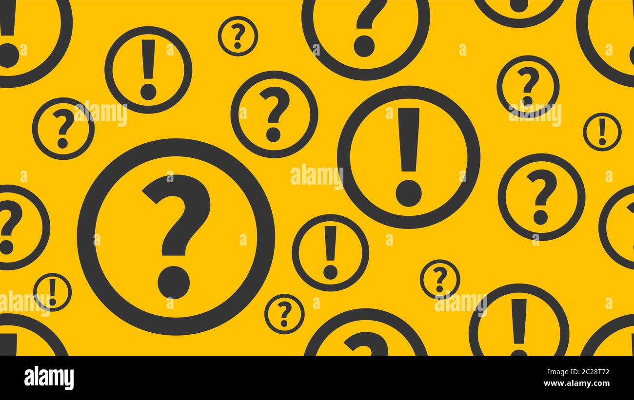 Questions and answers background. Seamless pattern with question and ...