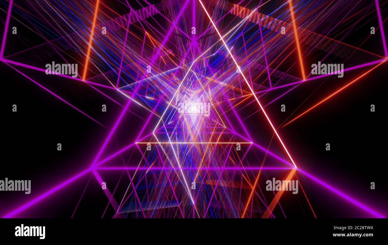 abstract golden triangle wireframe design 3d rendering background ...