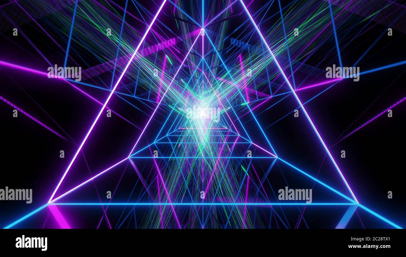 abstract golden triangle wireframe design 3d rendering background ...