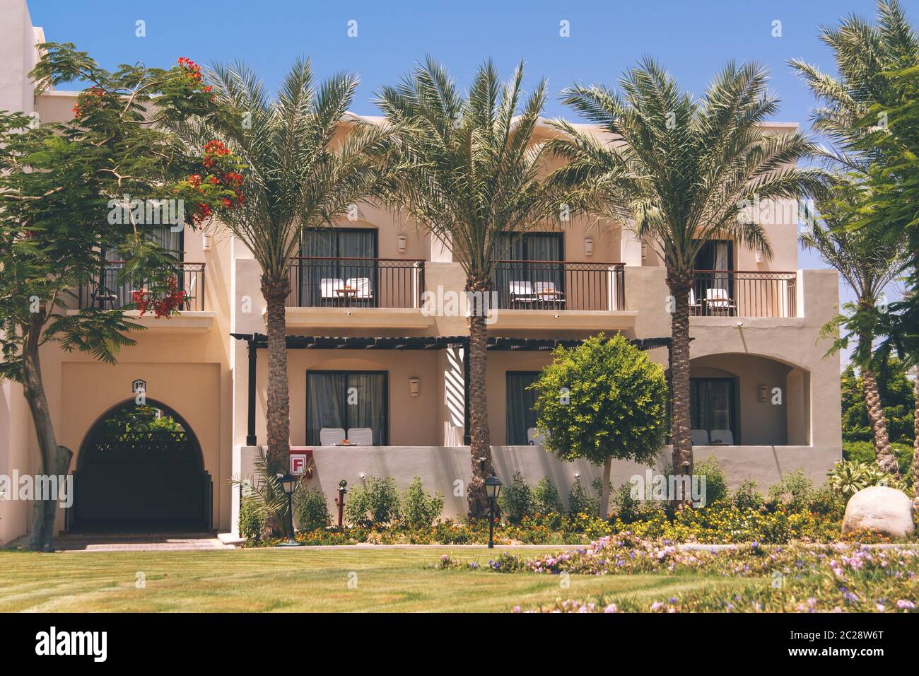 Arabian Architecture Exterior of Summer Luxury Resort Egypt Hotel Stock ...