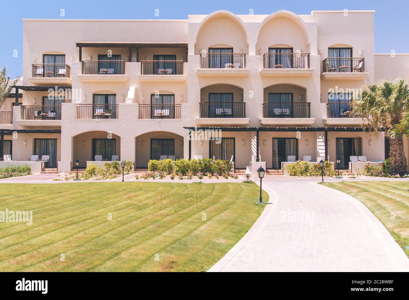 Arabian Architecture Exterior of Summer Luxury Resort Egypt Hotel Stock ...