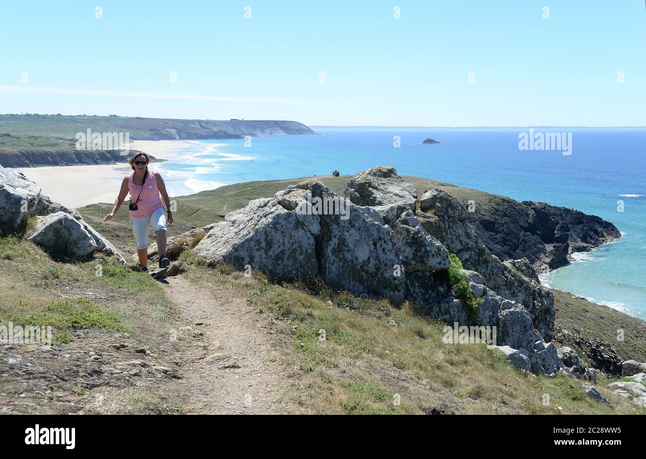 Coast on the Crozon Peninsula, Brittany Stock Photo - Alamy