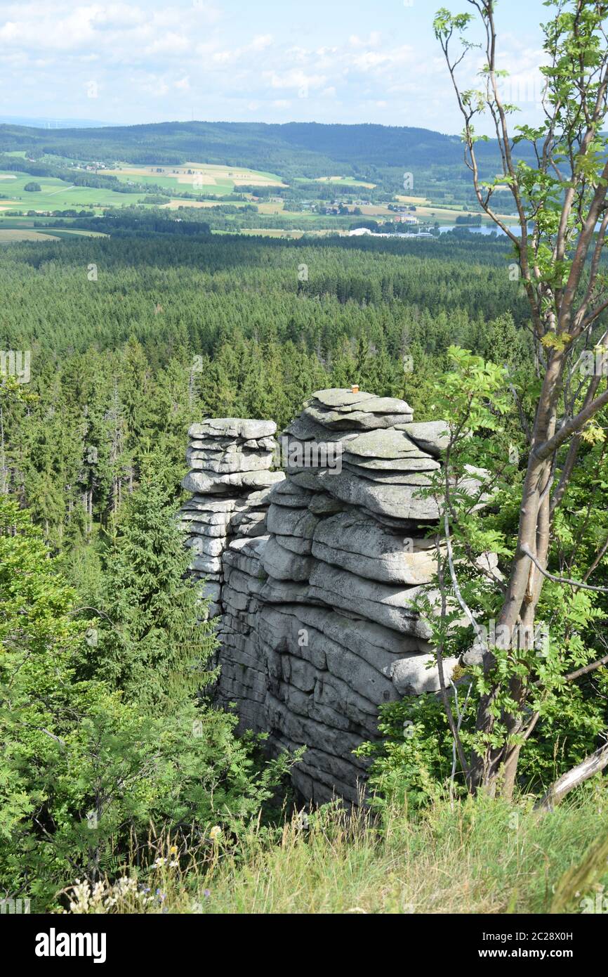 Rudolfstein at Schneeberg, Fichtelgebirge, Germany Stock Photo - Alamy