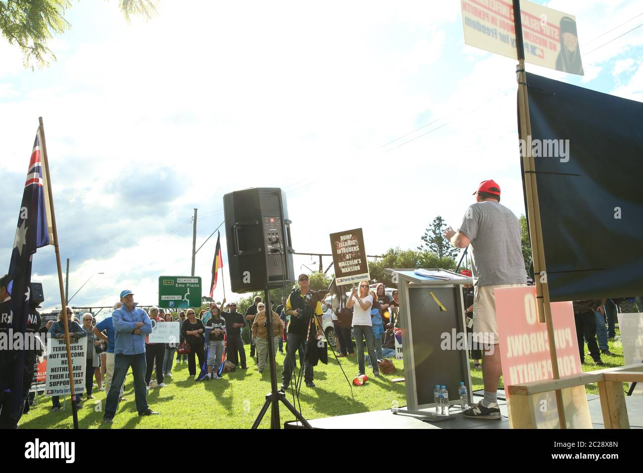 Party for Freedom organised a protest in Penrith to the west of Sydney ...