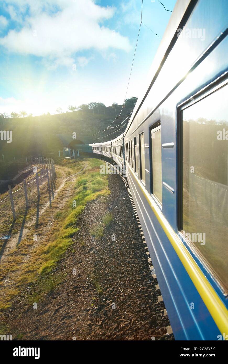 Blue wagon hi-res stock photography and images - Alamy