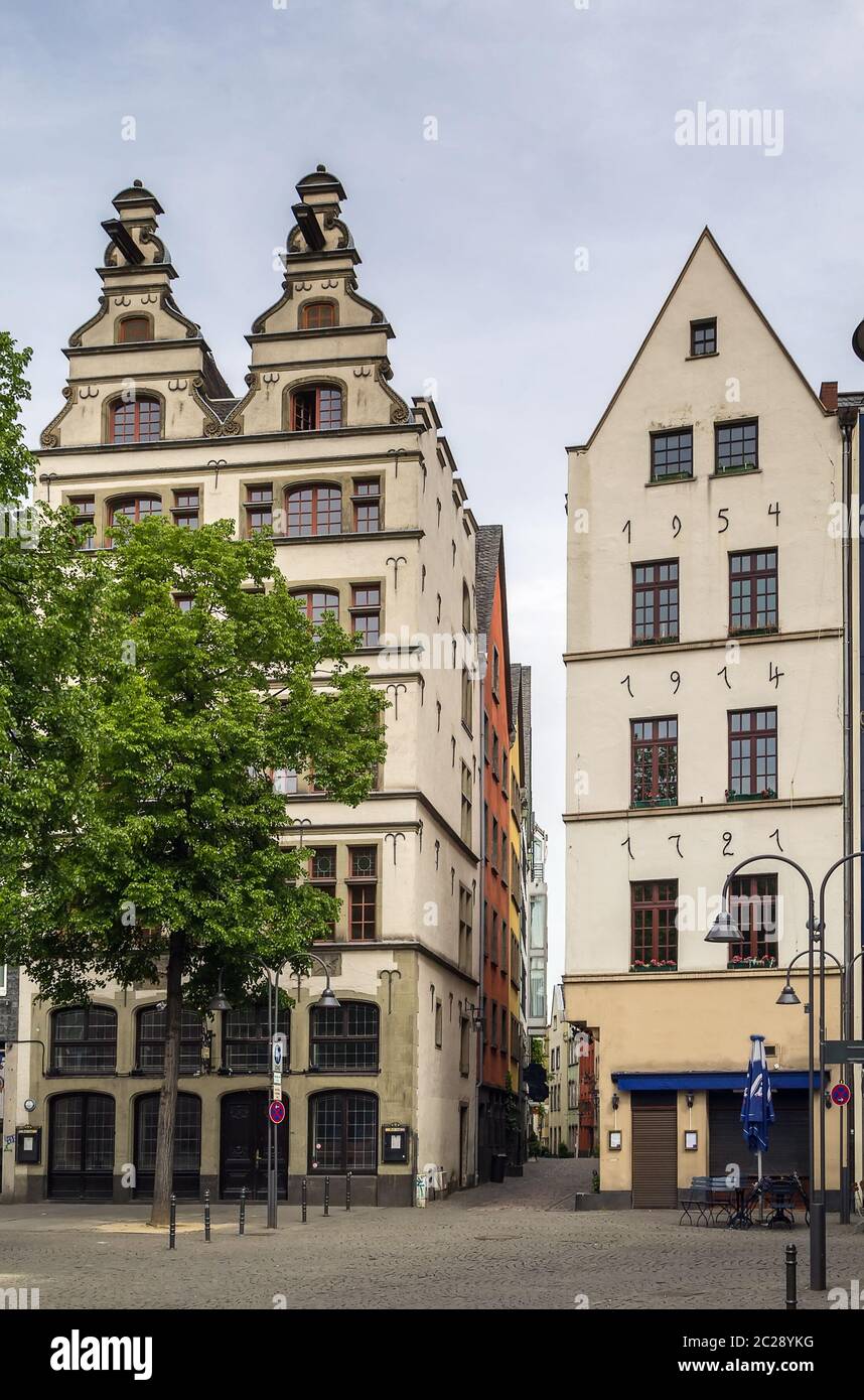 historic houses in Cologne,Germany Stock Photo - Alamy