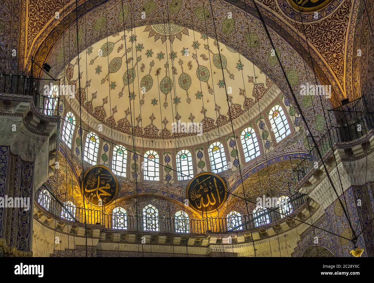 Istanbul inside the new mosque hi-res stock photography and images - Alamy