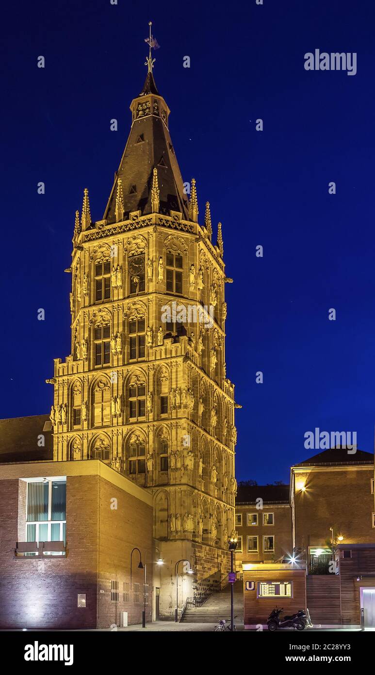 Cologne City Hall tower, Germany Stock Photo - Alamy