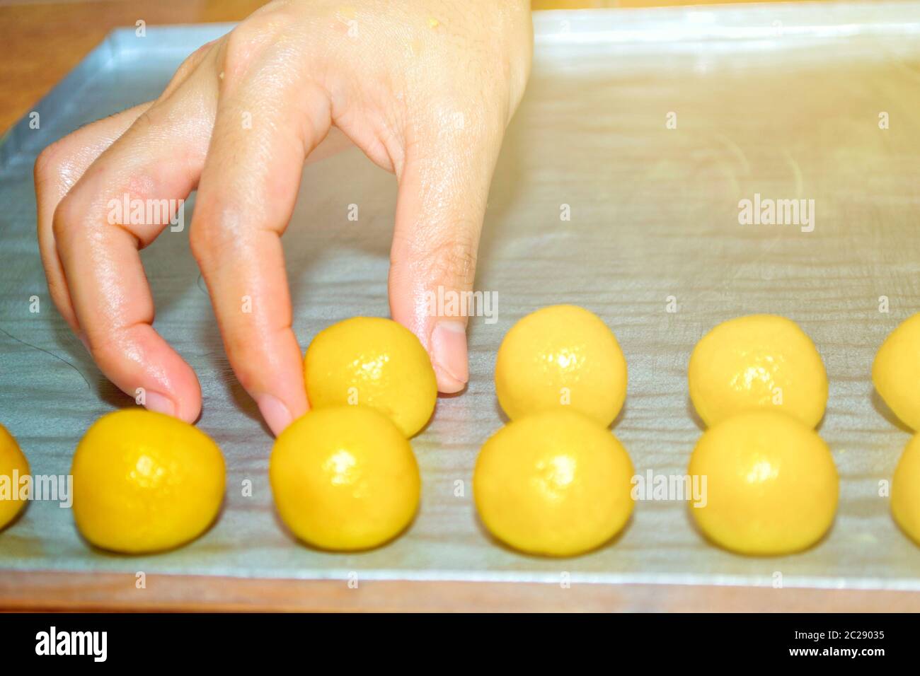 the process of making homemade nastar cakes for family events and ...
