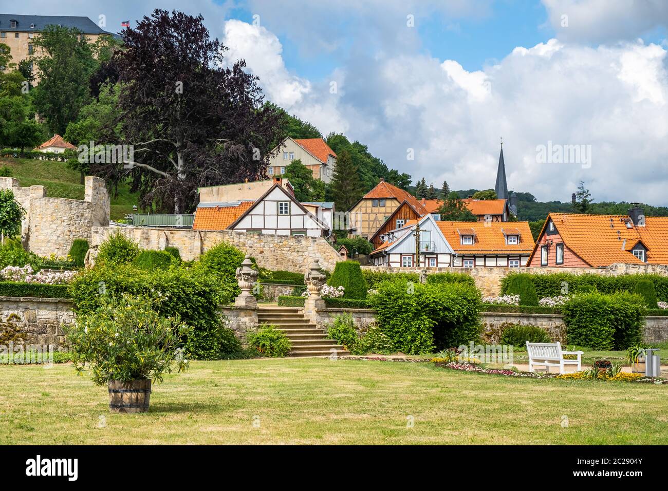 Blankenburg Castle Park in the Harz Mountains Stock Photo - Alamy