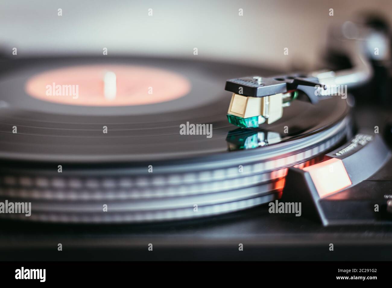 Playing retro music: Professional turnable audio vinyl record music ...