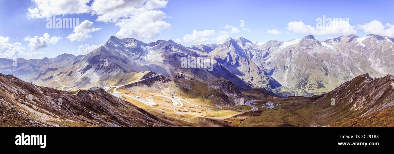Großglockner High Alpine Road in Spring. Mountain range of Nationalpark ...