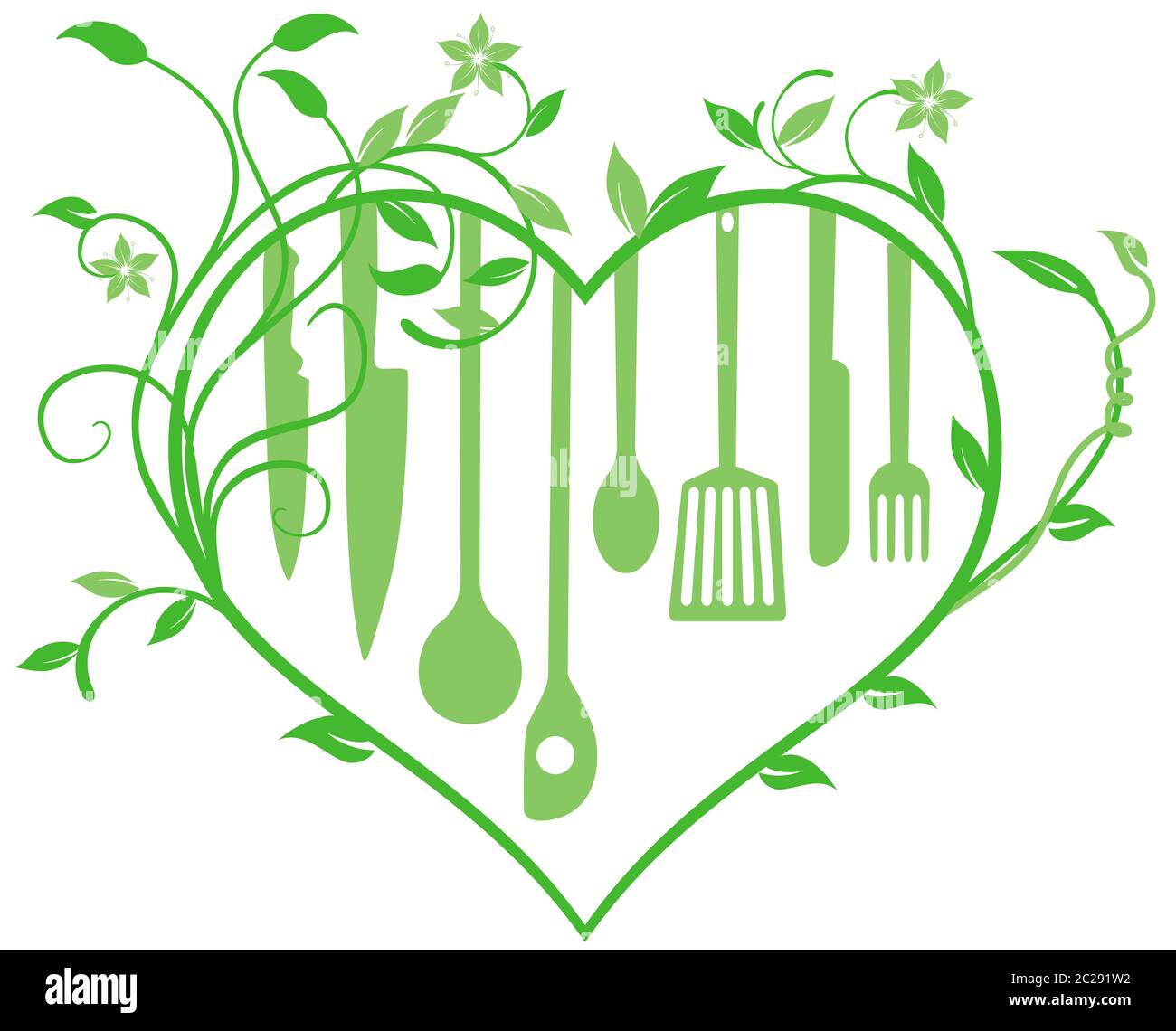 Heart food logo Cut Out Stock Images & Pictures - Alamy