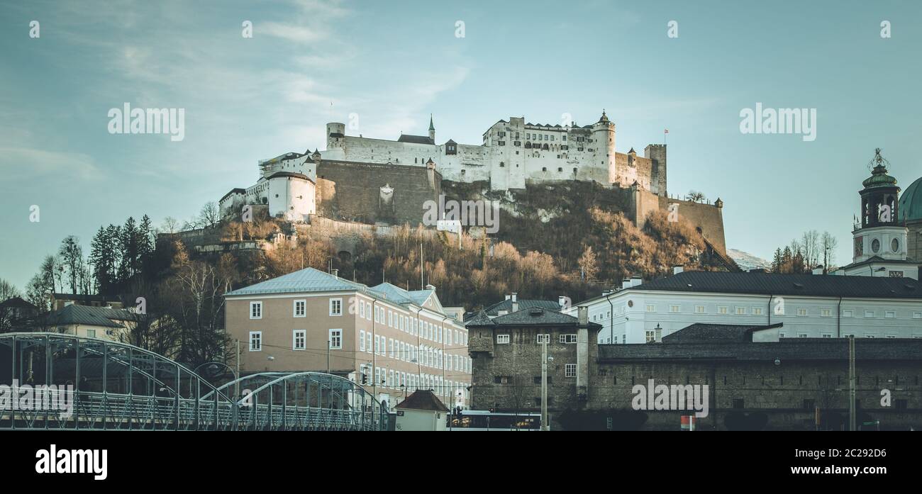 Fortress Hohensalzburg in autumn, Salzburg Austria Stock Photo - Alamy