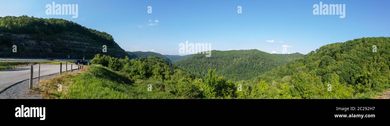 View of the West Virginia Mountains from a scenic outlook along road US ...