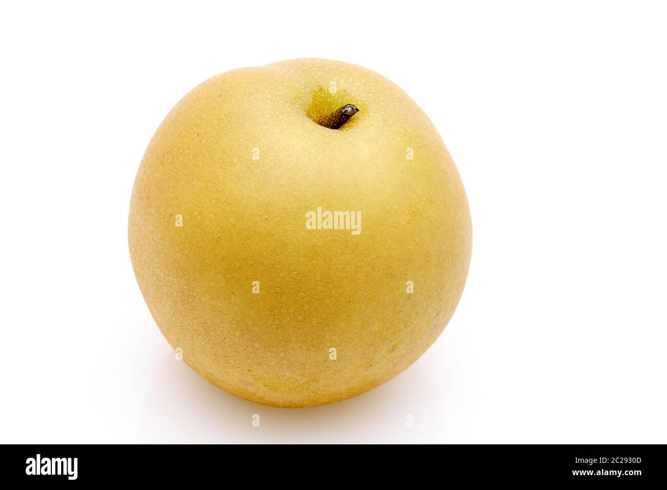 Single Fresh Nashi pear isolated on white background Stock Photo - Alamy