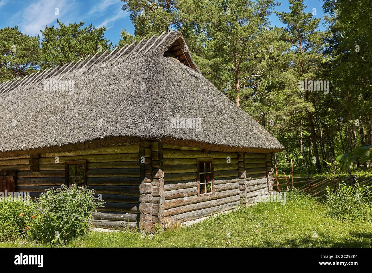 Traditional open air museum, Vabaohumuuseumi kivikulv, Rocca al Mare close to city of Tallinn in ...