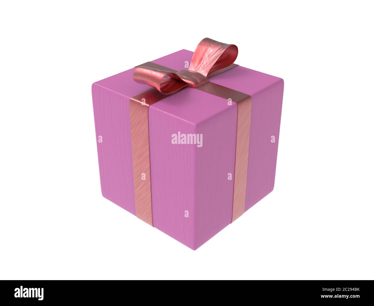 Gift box tied pink ribbon hi-res stock photography and images - Alamy