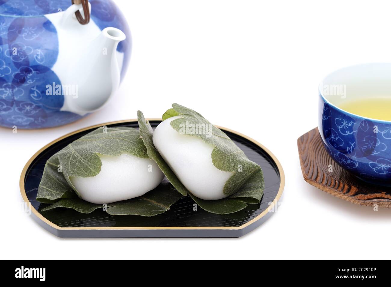 Japanese Kashiwa mochi, traditional sweet for spring season Stock Photo ...