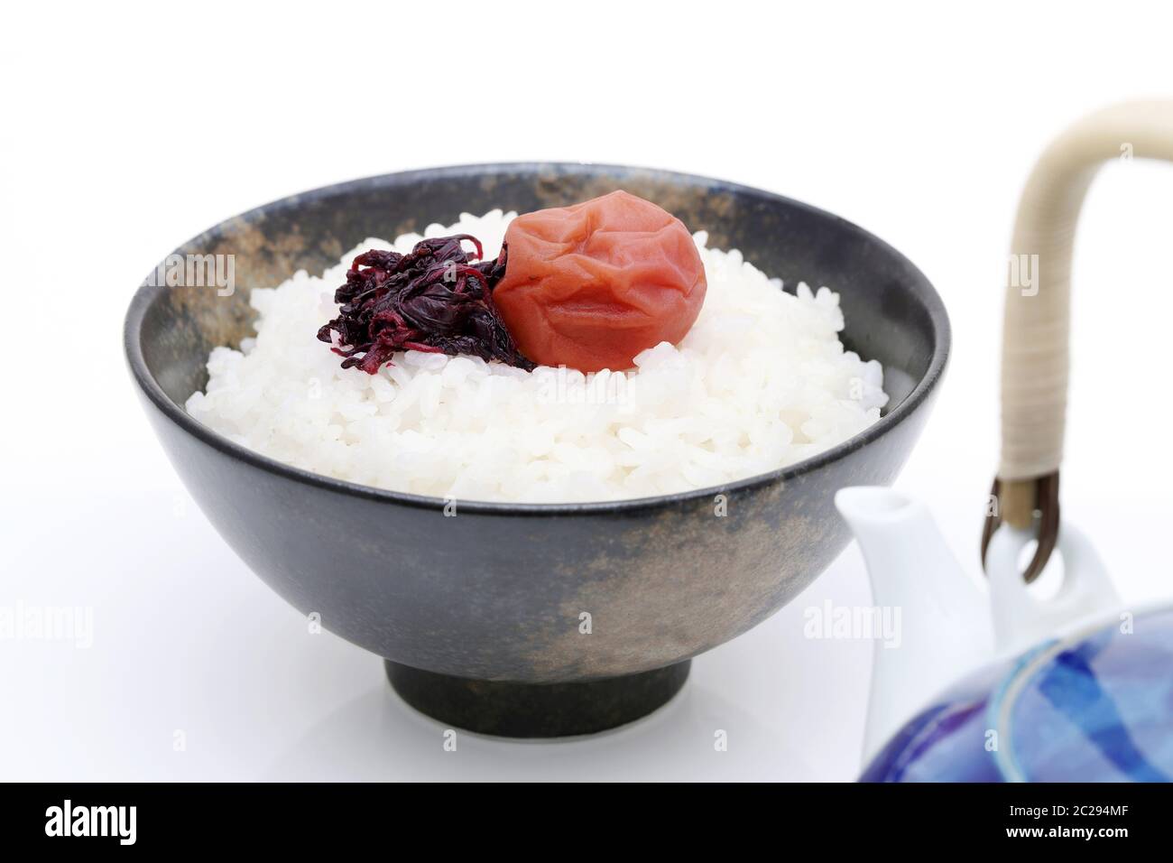 Ochazuke - Japanese cuisine, chazuke with umeboshi and shiso Stock ...