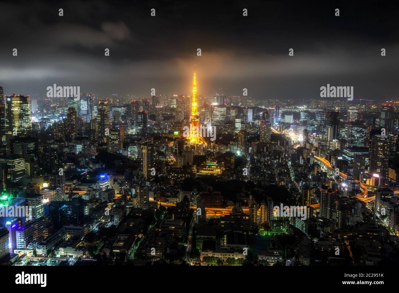 tokyo tower night view Stock Photo - Alamy