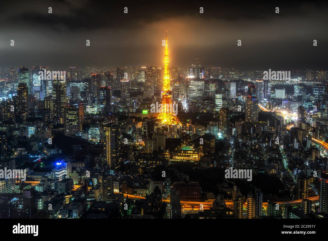 tokyo tower night view Stock Photo - Alamy