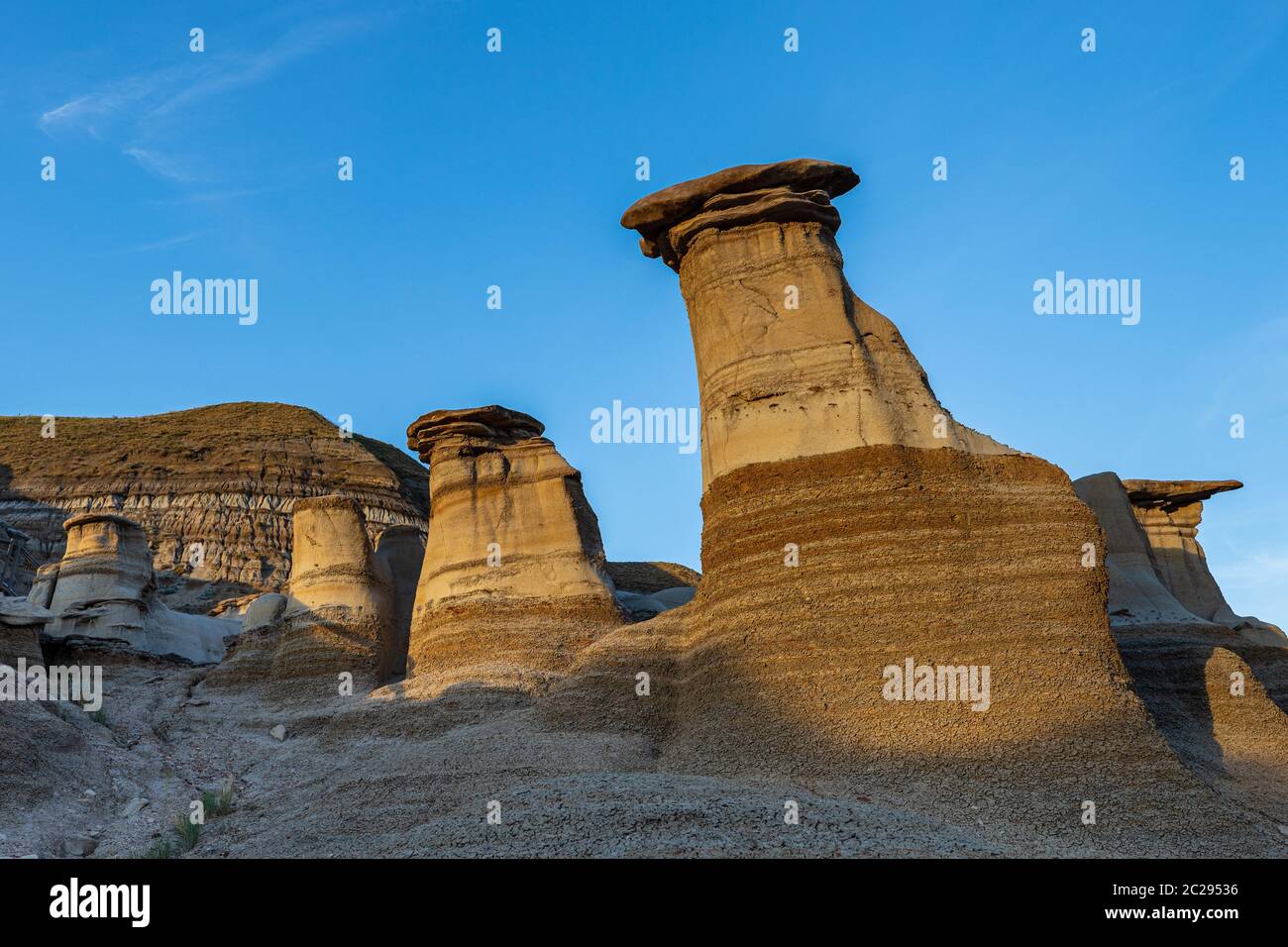 The Hoodoos of Alberta by Drumheller in Canada Stock Photo - Alamy