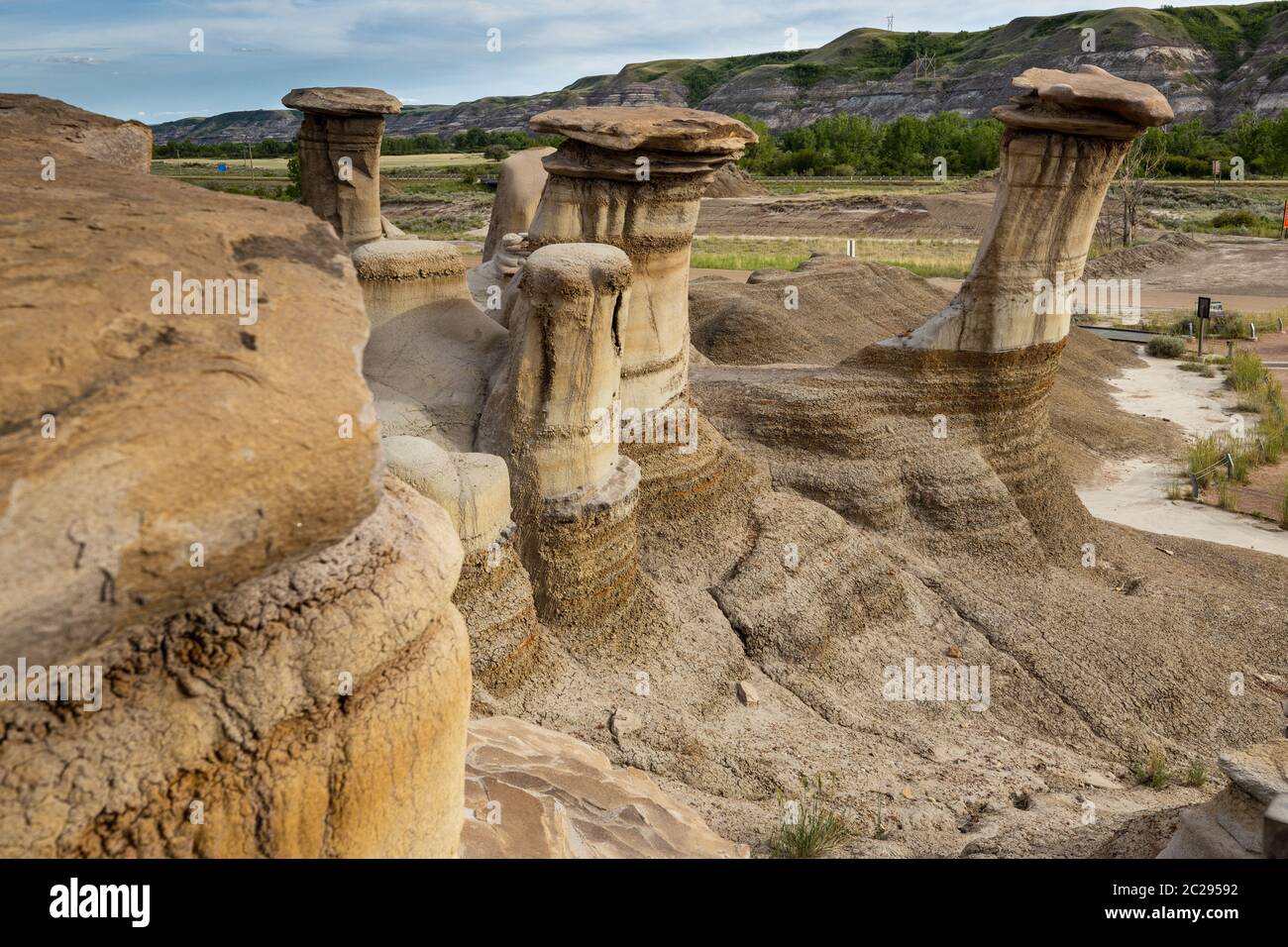The Hoodoos of Alberta by Drumheller in Canada Stock Photo - Alamy