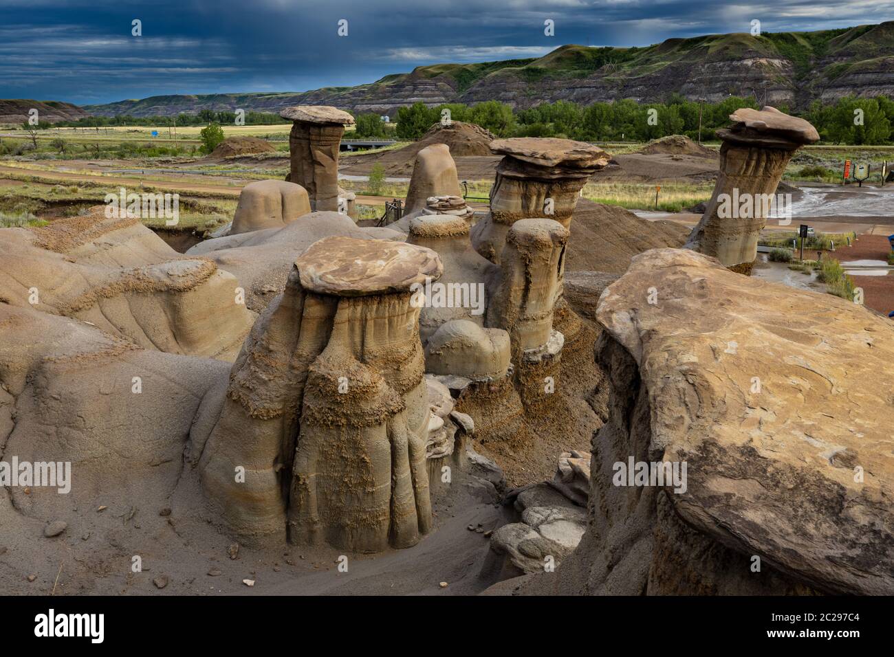 The Hoodoos of Alberta by Drumheller in Canada Stock Photo - Alamy