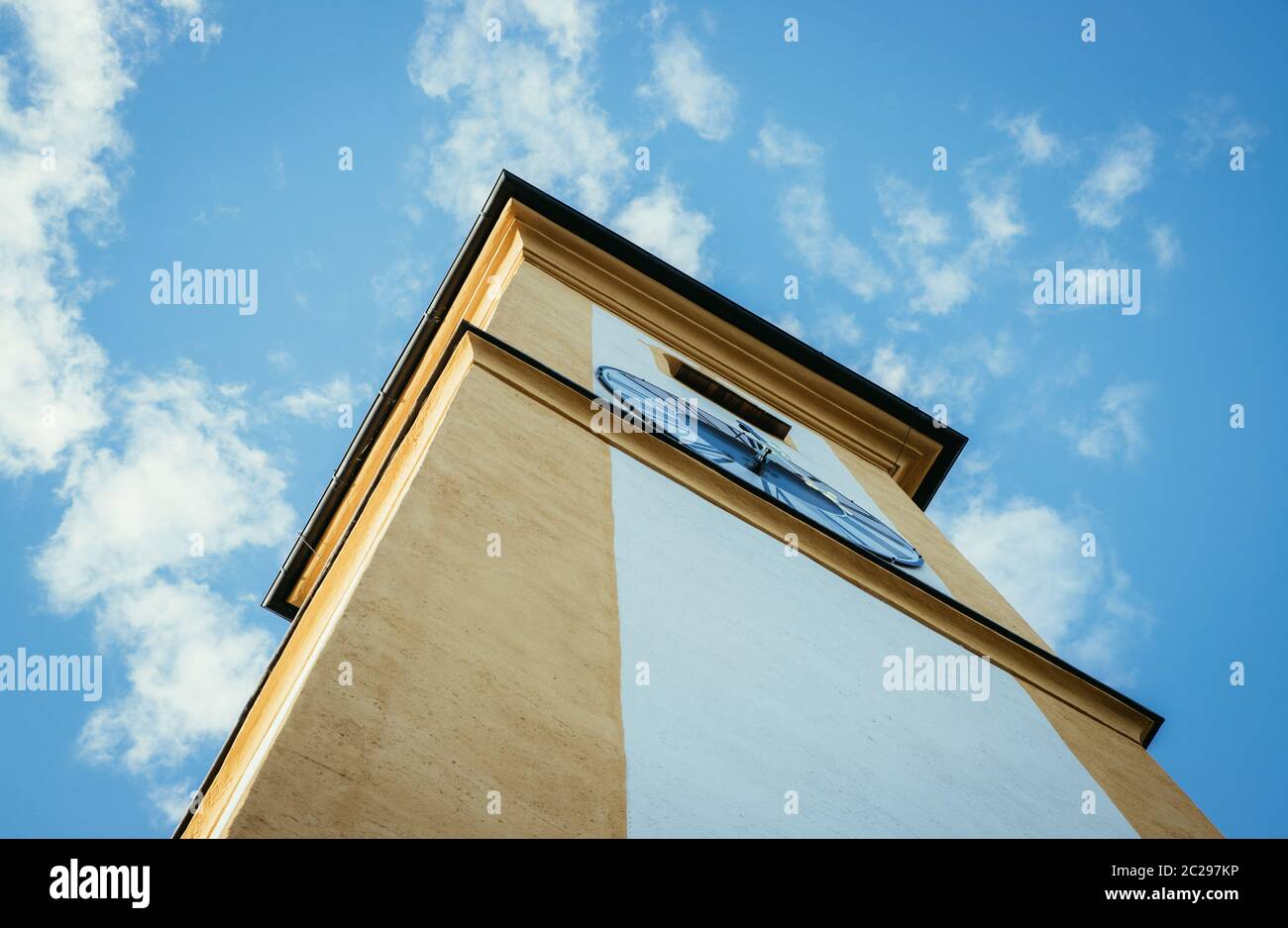 Beautiful little church, blue sky Stock Photo - Alamy