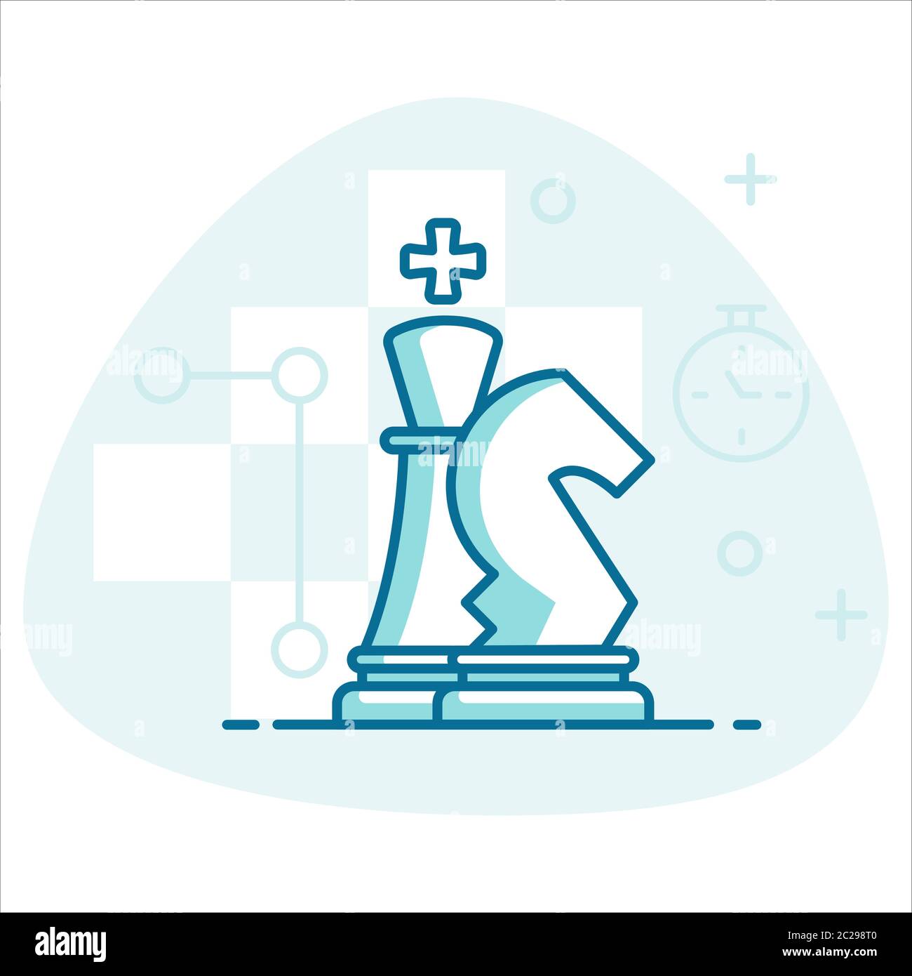 Chess strategy vector concept. Template for Chess lessons or Chess ...