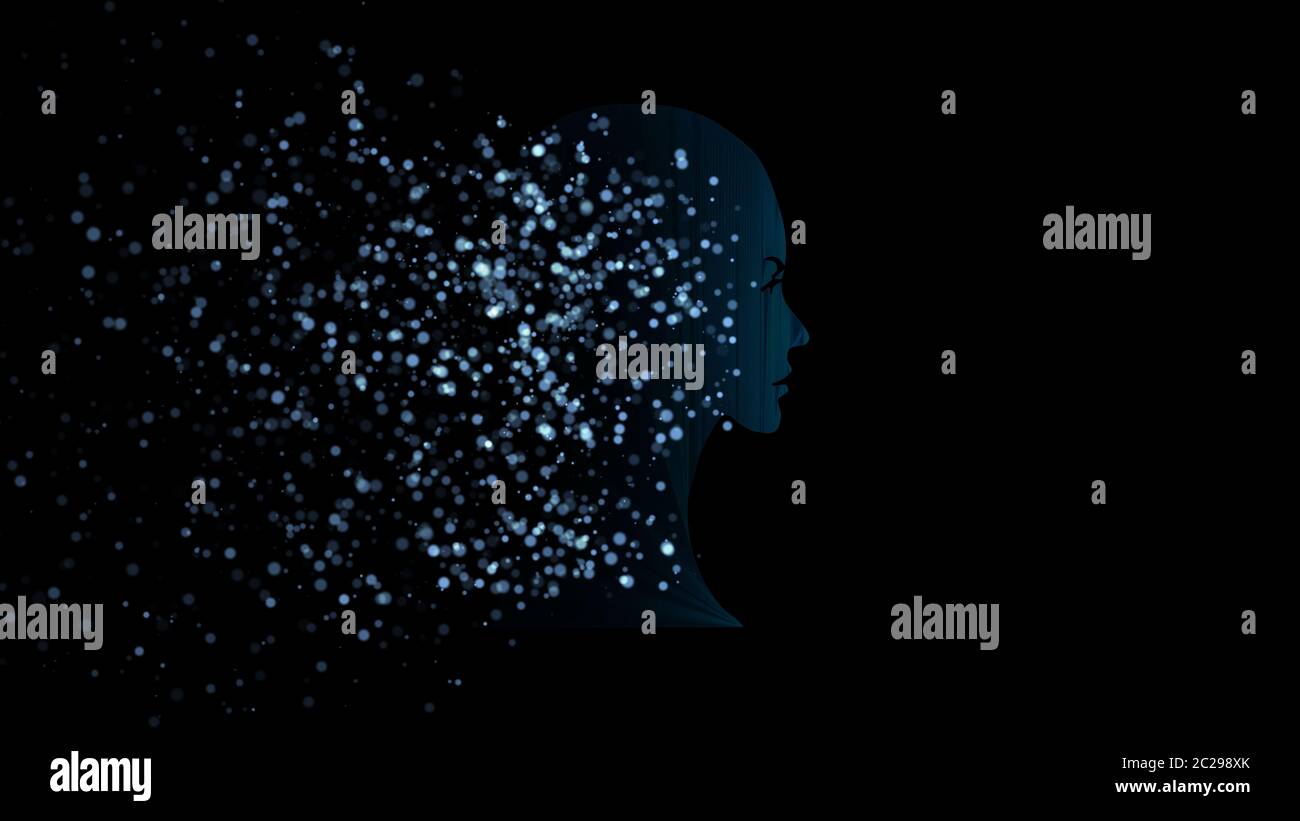 The 3d rendering of intelligence (AI) Science Futuristic Design ...