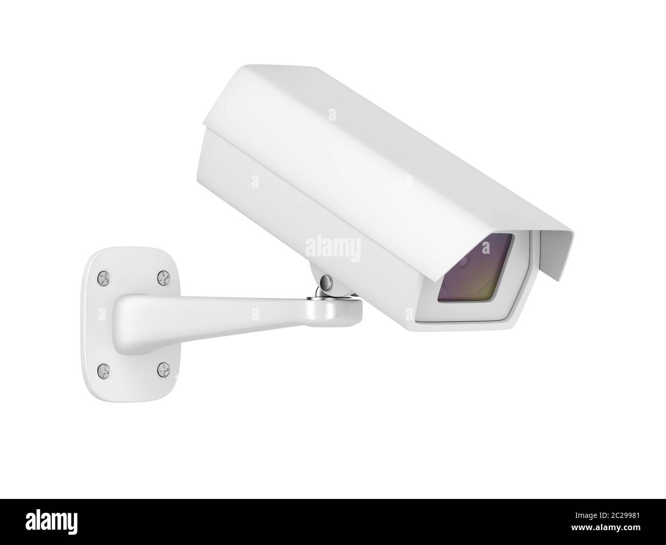 Surveillance camera isolated on white background Stock Photo - Alamy