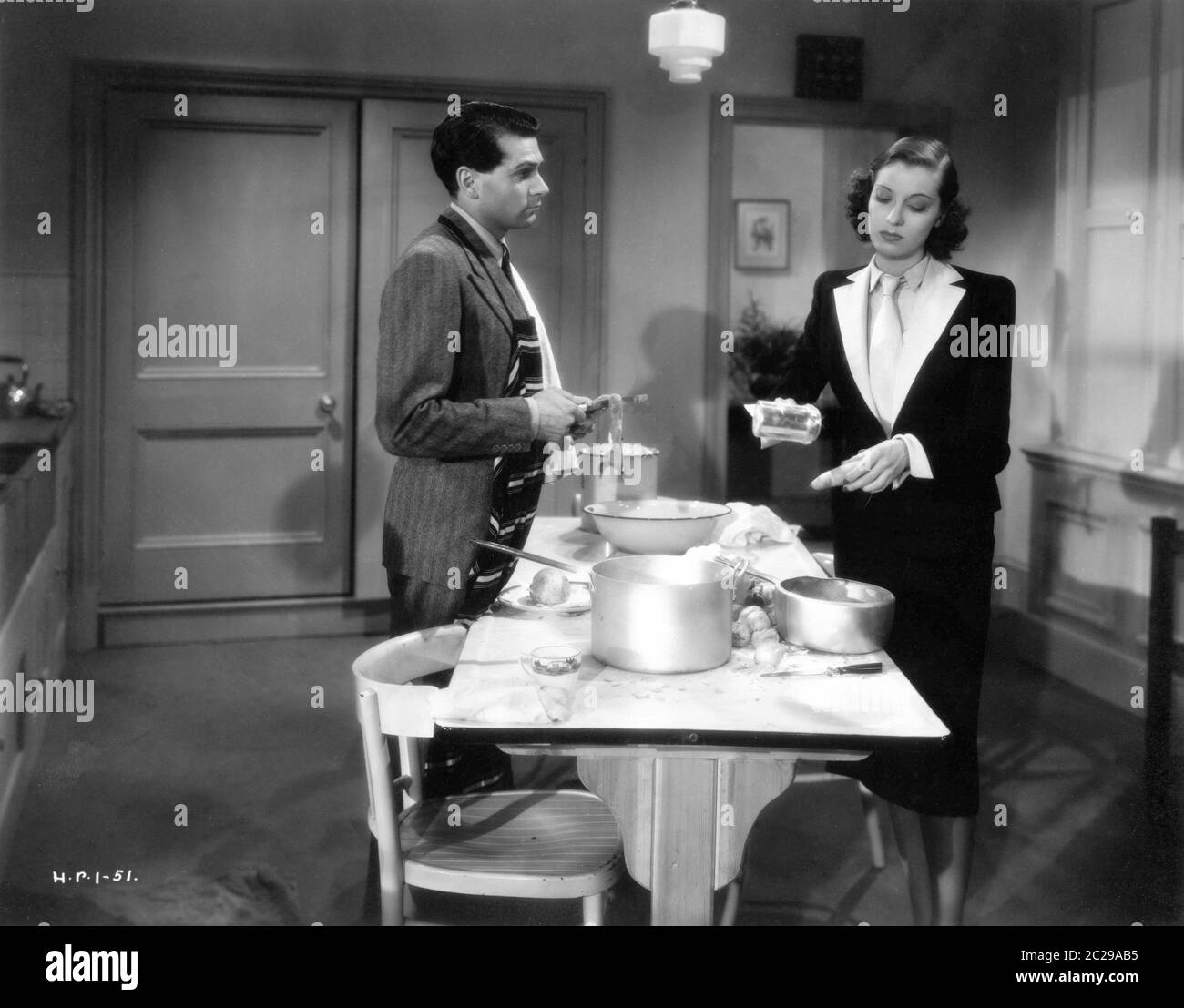 LAURENCE OLIVIER and VALERIE HOBSON in Q PLANES aka CLOUDS OVER EUROPE ...