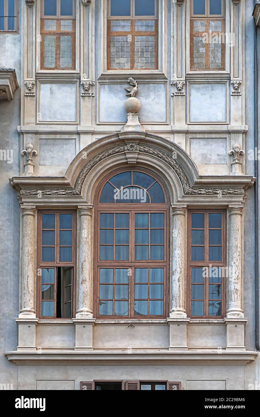 Medieval Window With Arch in Rome Italy Stock Photo - Alamy