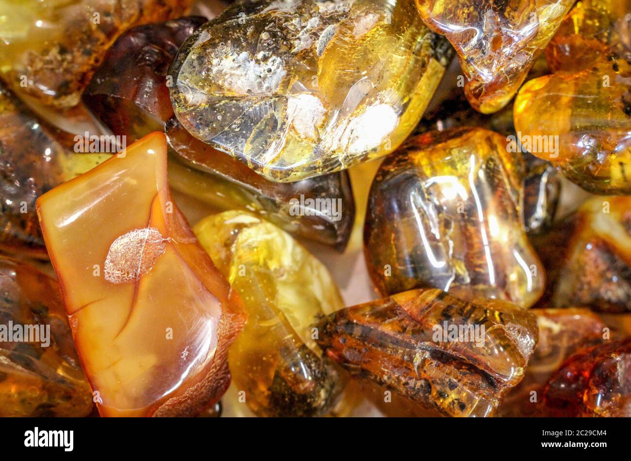 Close up of amber in different variations Stock Photo - Alamy