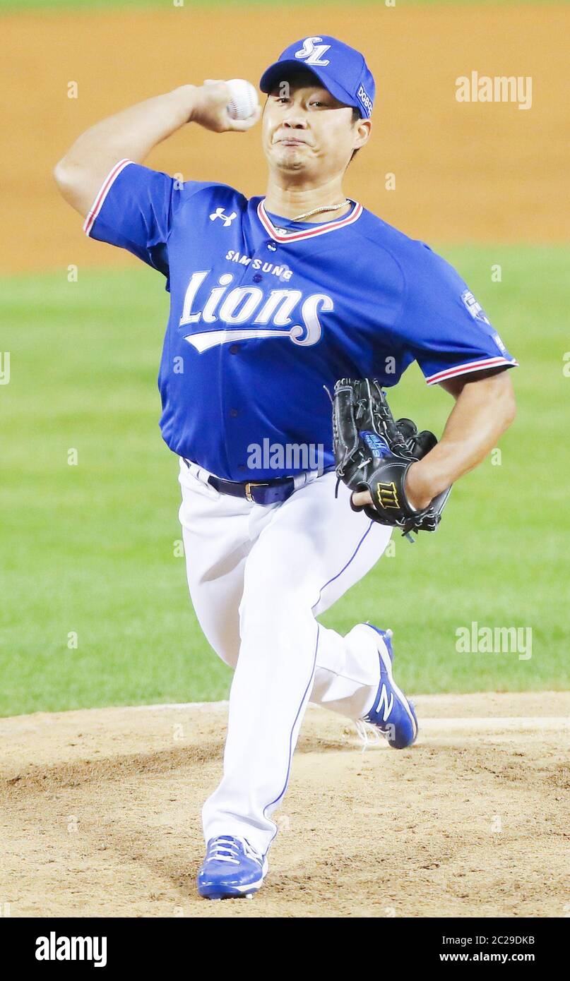 17th June, 2020. S. Korean pitcher Oh Seung-hwan Oh Seung-hwan of the ...