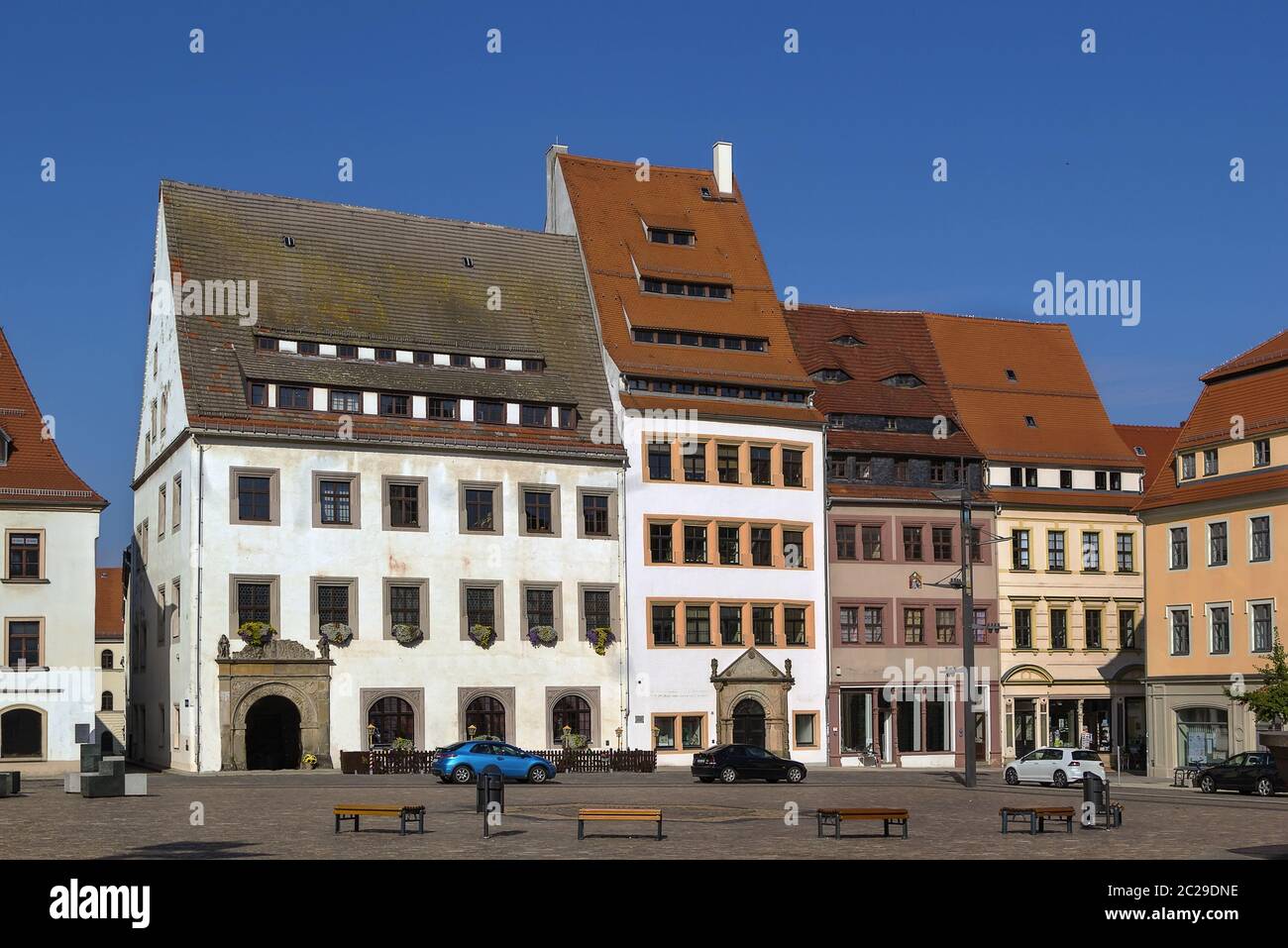 main square in Freiberg, Germany Stock Photo - Alamy