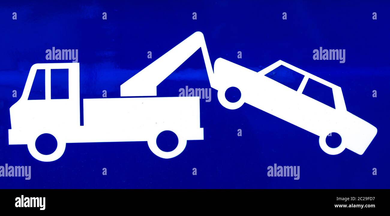 Close-up of a blue traffic sign for a suspended driver's license equal ...