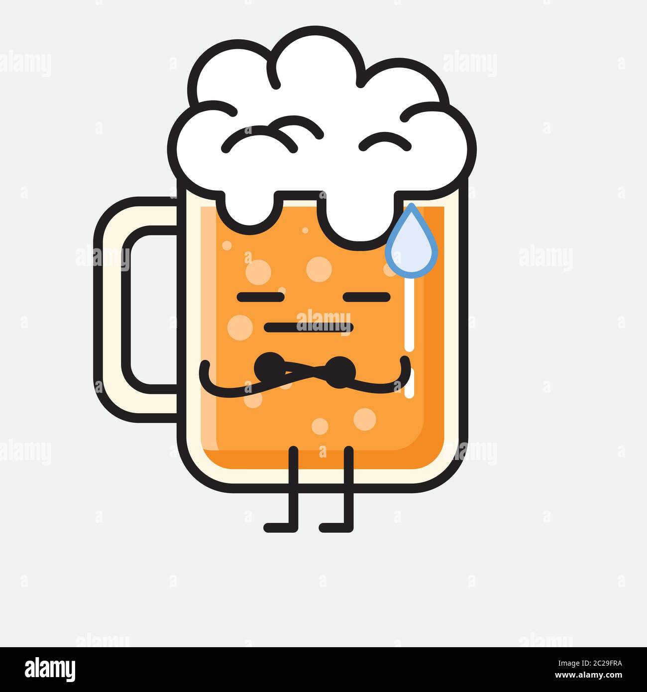 An illustration of Cute Beer Mascot Vector Character in Flat Design ...