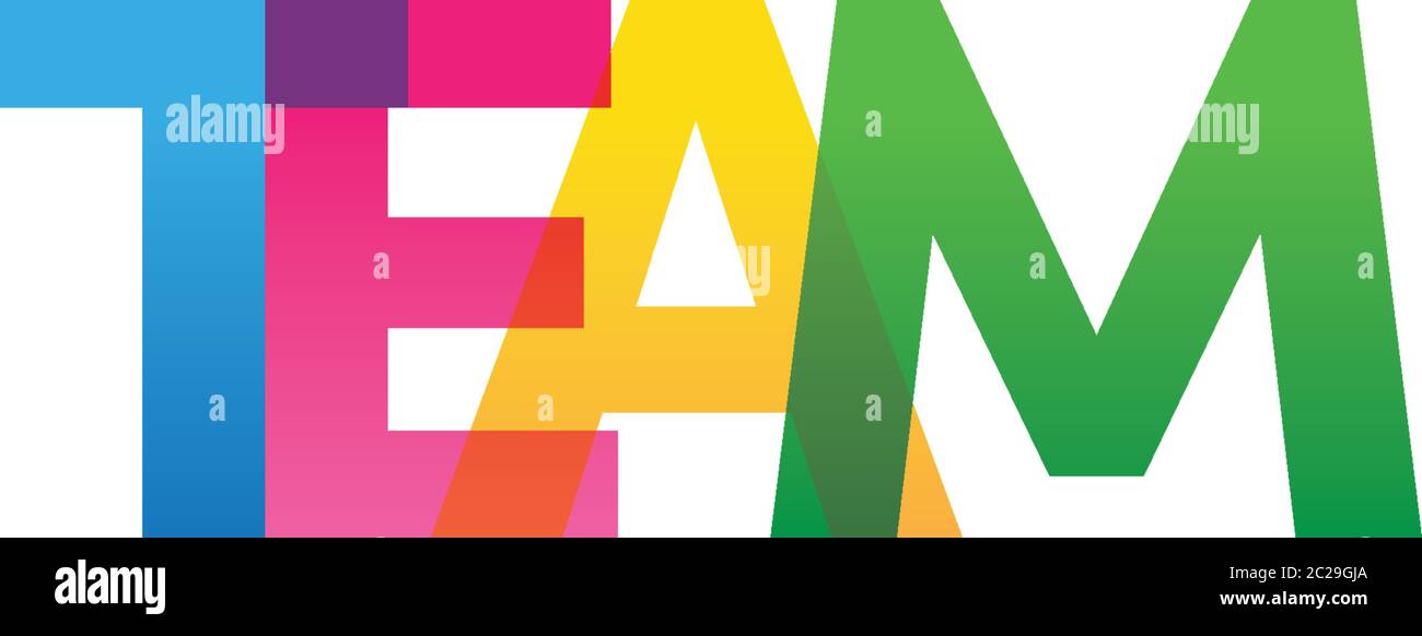 Colored rainbow text. Vector banner. Corporate concept. Gradient Text ...