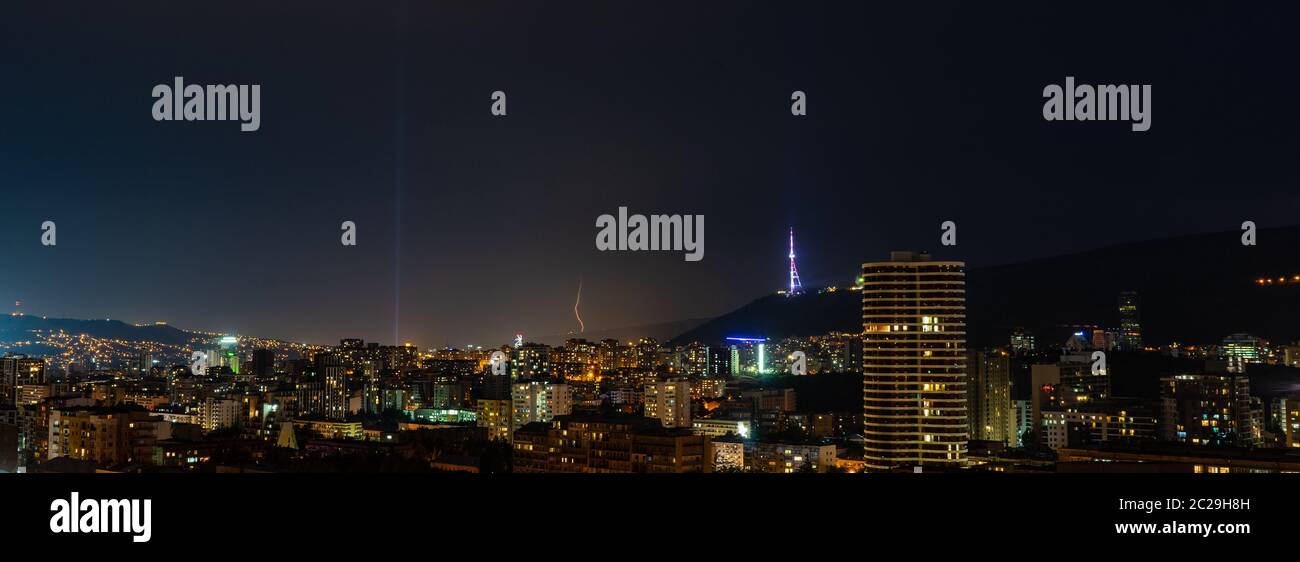 Storm and flashlight in the city Stock Photo - Alamy