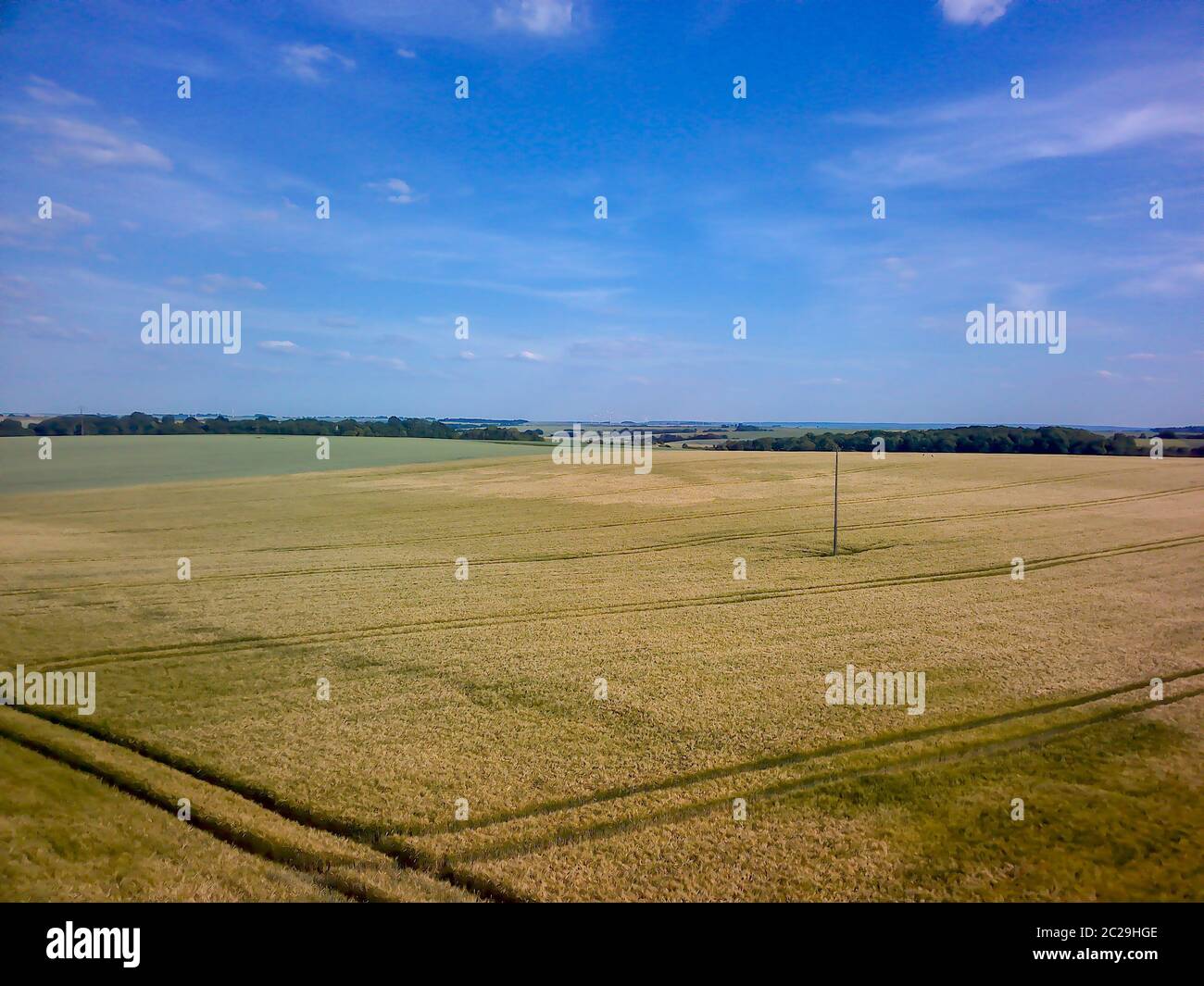 aerial view of a field Stock Photo - Alamy
