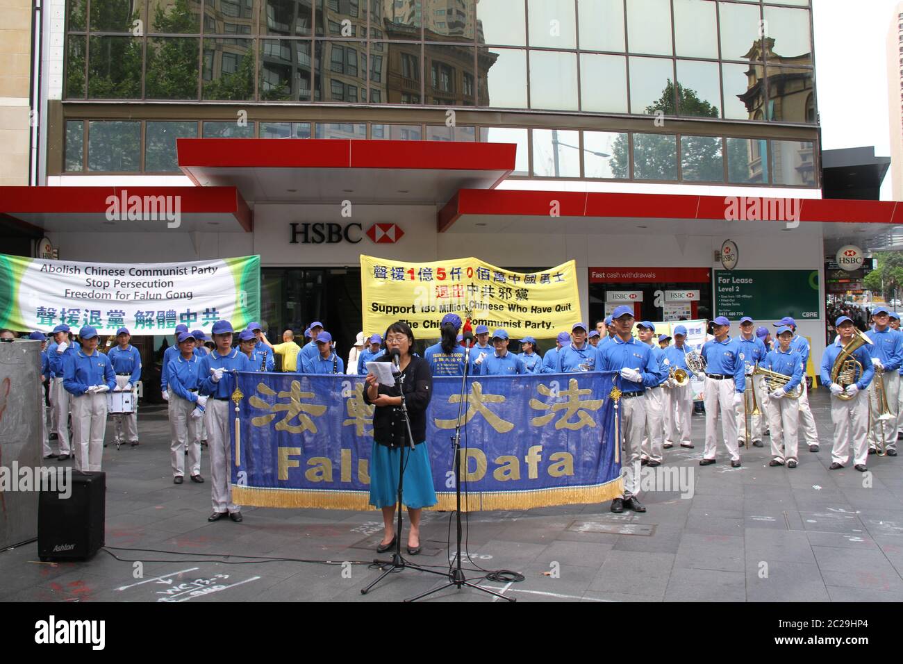 Falun Gong/Falun Dafa protest on George Street in Sydney’s Haymarket ...